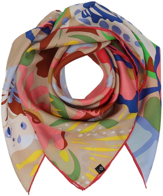 FRAAS sjaal Silk Stole With Floral Print Camel veelkleurig | bol