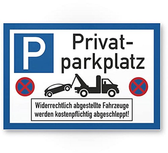 Parkeerplaats Verbodsbord - Waarschuwingsbord voor Privé ...