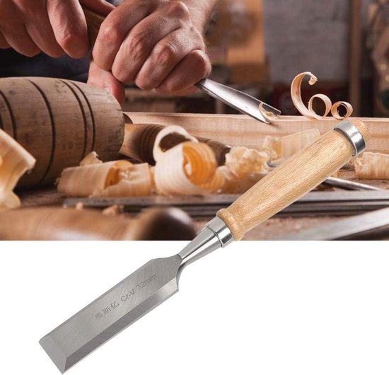 Houten Beitel 32mm - Constructie Beitel Met Houten Handvat Voor ...