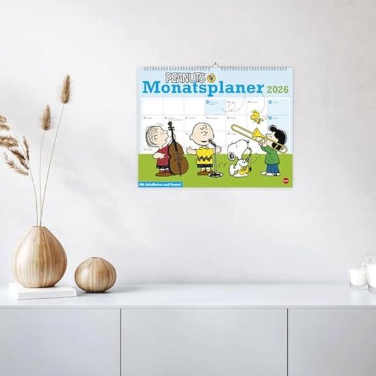 Maandkalender 2026 met Peanuts Comics – Praktische Wandplanner voor ...