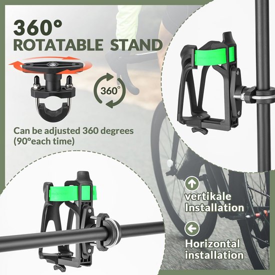 Lichtgewicht Fiets Waterfles Houder met 360° Rotatie - Fiets ...
