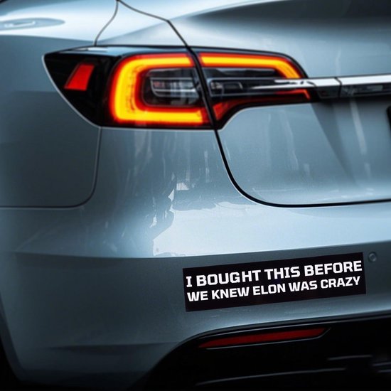 Bumpersticker - Grappig auto sticker - Waterdicht - Gekke Elon ...