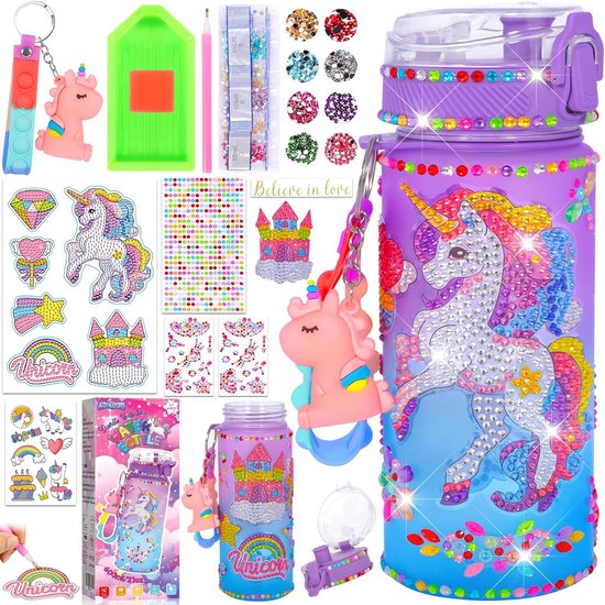 Creatieve Doe-Het-Zelf Eenhoorn Drinkfles voor Kinderen 4-11 Jaar | bol