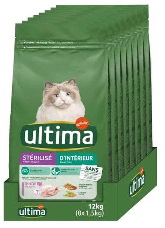 Droogvoer voor Gesteriliseerde Katten met Kalkoen - 8 x 1,5 kg | bol