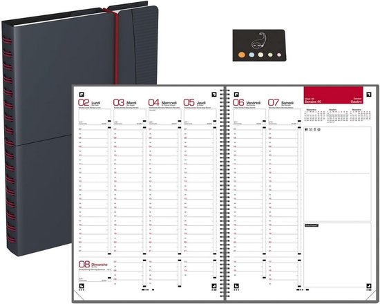 Weekkalender A4 Zwart Inclusief Digitale Scanfunctie en Styluspen | bol
