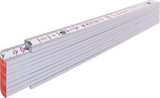 Houten schakelschaal 2m met geïntegreerd hoekschema voor precisie meten ...