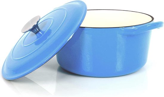 Stoofpan gietijzer emaille coating braadpan deksel ronde broodbakpan ...