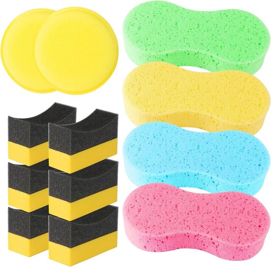 Auto Spons Kit - 12 Pack Grote Wash Sponzen - Auto Band dressing ...