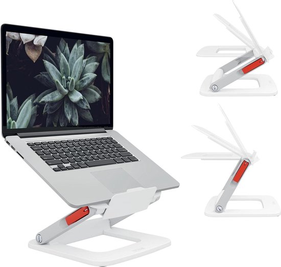 Height Adjustable Multi-Angle Laptop Stand - 6 Preset Height - Angle ...