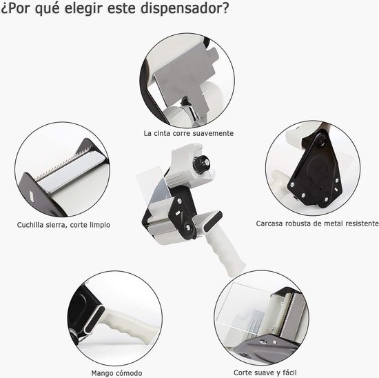 Tape afroller met dispenser pistool - 3 rollen plakband bruin ...