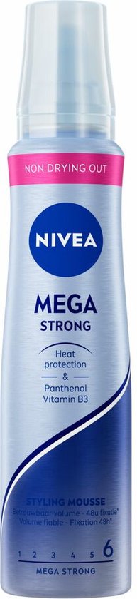 6x Nivea Haarmousse Mega Strong 150 ml | bol