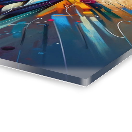 Indoorart - Glasschilderij Albert Einstein abstract 100x150 CM ...