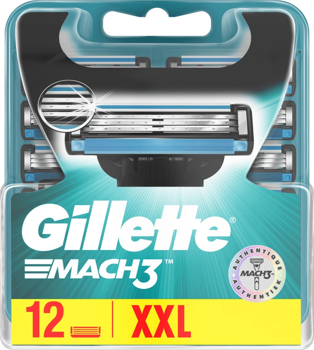 Gillette Mach3+ Scheermesjes Voor Mannen, 12 Navulmesjes | bol