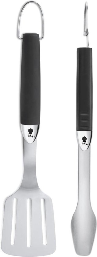 6645 Original Portable 2-Piece Stainless Steel BBQ Tool Set - Weber | bol