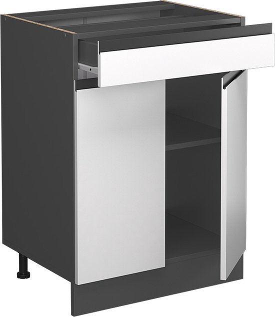 Vicco R-Line Keukenonderkast – 60 cm J-vorm, met lade, zonder werkblad ...