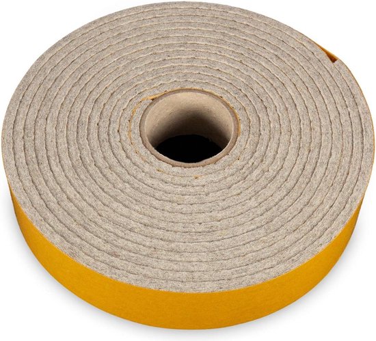 Adhesive Felt Tape 30 mm Wide 4 mm Thick 4 m Long - Grey Mottled Wool ...