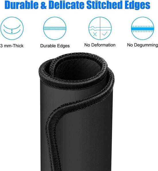 Patroon Marmeren Muismat - Groot Formaat 600 * 300 mm - Antislip Rubber ...