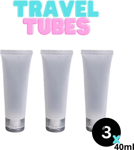 Travel Tubes - Reisflesjes Handbagage - 3x 40ml - Herbruikbaar ...