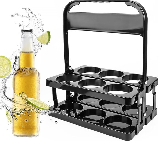 Flessendrager 6 flessen | Opvouwbare flessenmand met handvat ...