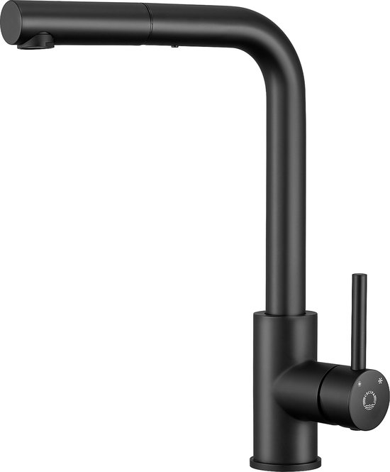 CECIPA max Keukenkraan Met Uittrekbare Uitloop - 360° draaibare keukenkraan -... | bol