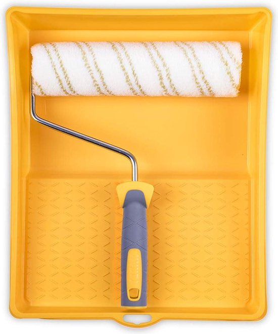 Verfroller 25 cm Mi 48 mm met 2K handvat en kuvet geel 1 liter ...