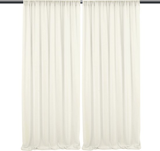 2 PCS Panel Achtergrond Sluier Chiffon Achtergrond Gordijn Transparante ...