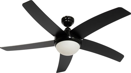 QAZQA cool - Dimbare LED Smart Plafondventilator met Verlichting | Lamp ...