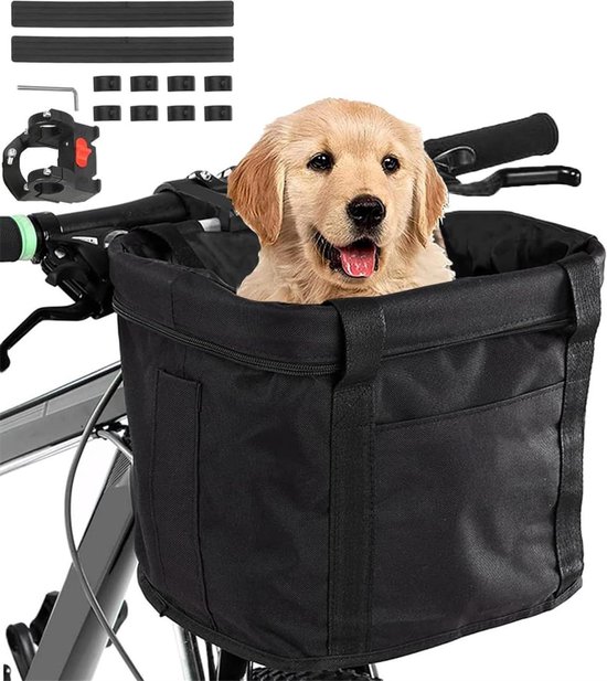 Hondenfietsmand elektrische fiets Waterdichte opvouwbare fietsmand Goldmiky Afneembare... | bol