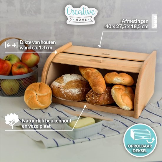 Brood Opslag Container met Deksel - brooddoos , Broodbak | bol