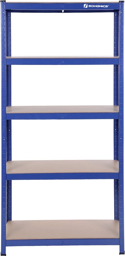 Stellingkast - Magazijnrek - 5-Laags rek - 30 x 75 x 150 cm - Blauw ...