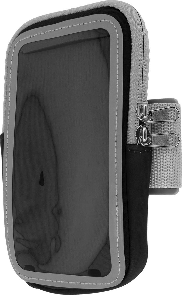 Smartphone Sport Armband Touch Arm of Forearm Strap Zipper Pocket Zwart ...