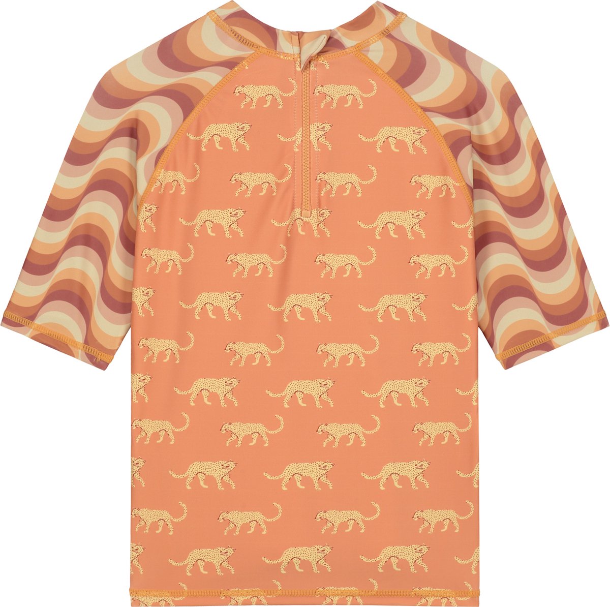 SHIWI Tessie goovy wave Rash tee Meisjes Bruin - maat 134/140 | bol.com