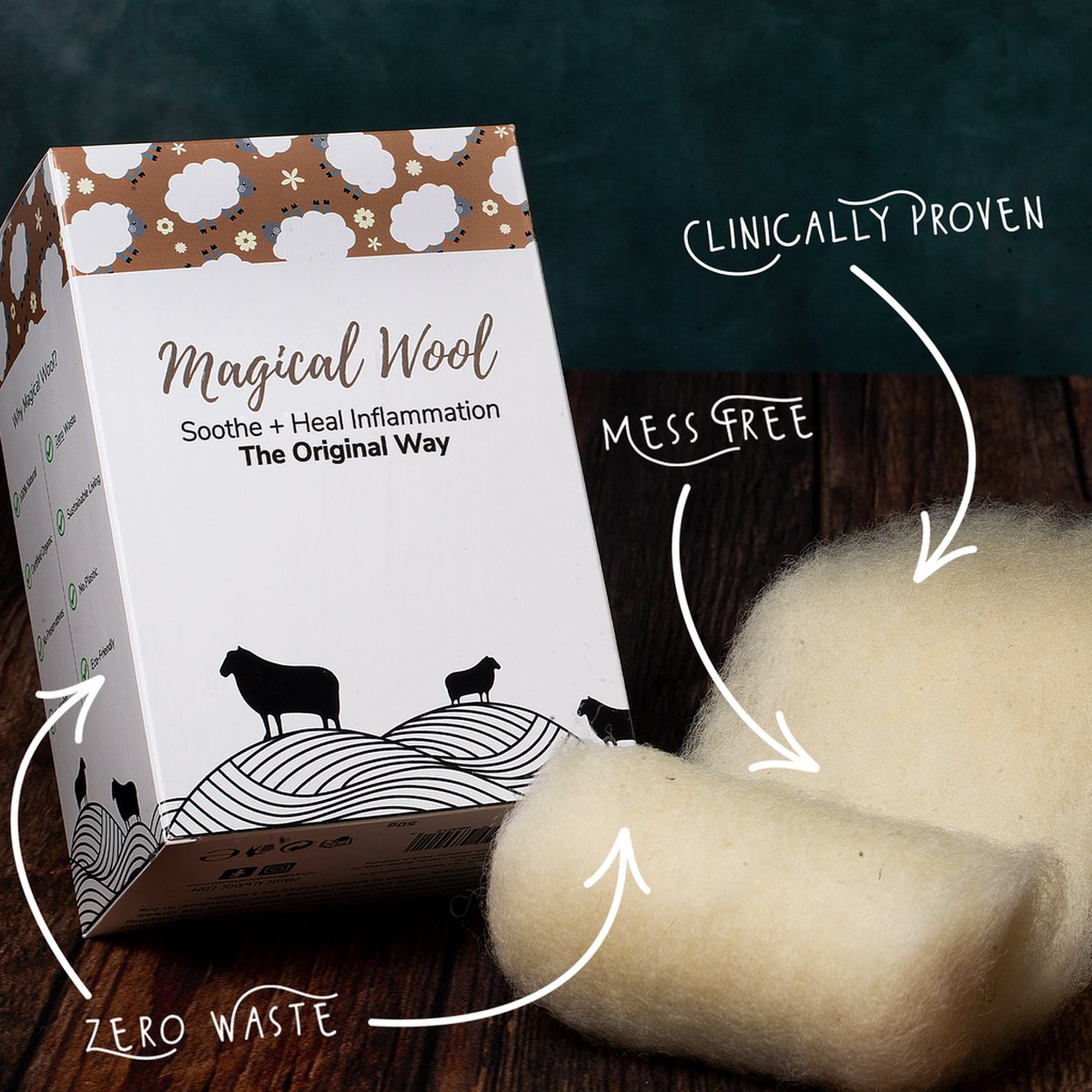 Wool Magique - Produit Natural - Laine - Nourrit et apaise : Érythème ...