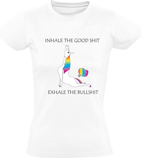 Unicorn Dames T-shirt | eenhoorn | scheet | grappig | regenboog | poep ...