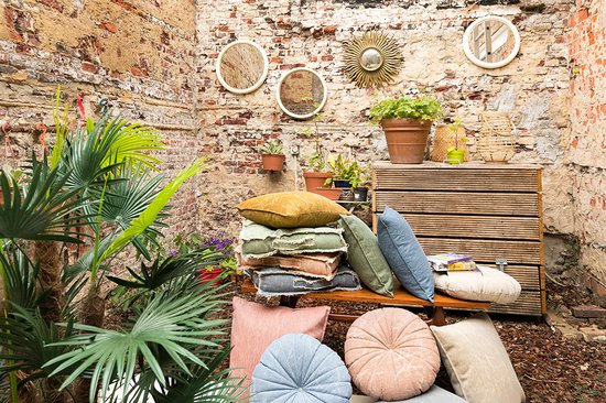 Tiseco Home Studio Matraskussen - Chester - Blauw - Default | bol