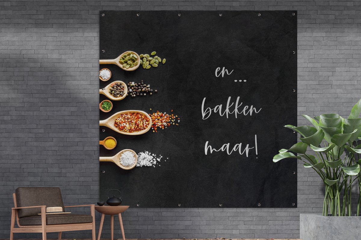 Tuin poster En... bakken maar! - Keuken - Spreuken - Quotes - Kruiden ...