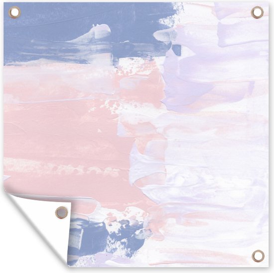 Muurposter buiten - Pastel - Pastelkleuren - Tuin decoratie - Verf ...