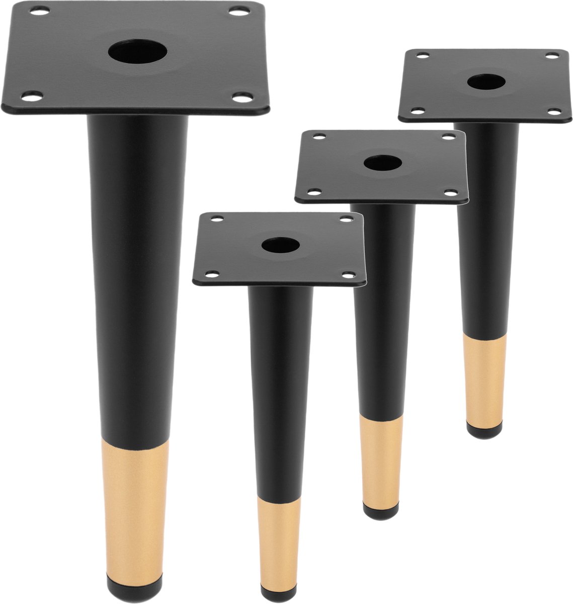 PrimeMatik - Set van 4 rechte meubelpoten met conische vorm en ...