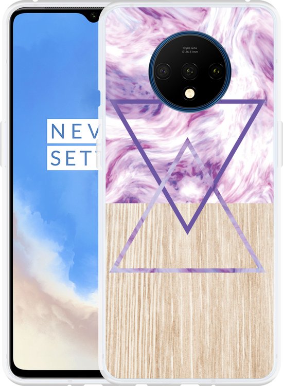 OnePlus 7T Hoesje Color Paint Wood Art - Designed by Cazy | bol