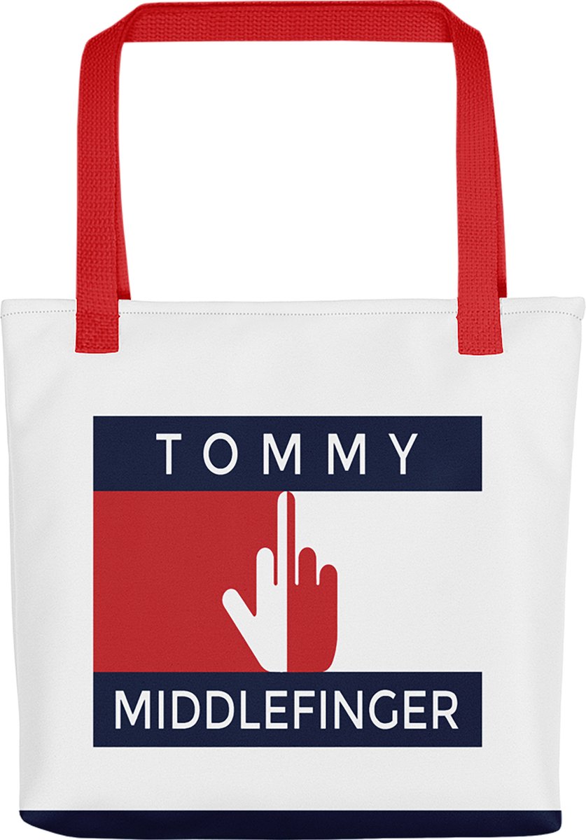 Shopper Tote Bag - Tas - Tommy Middlefinger- Blauw | bol.com