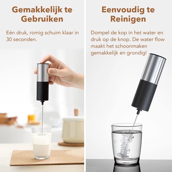 Coffee Elektrische Melkopschuimer - Electrisch - Handmatig - Handmatige Melkopschuimer... | bol