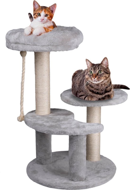 Krabpaal voor Katten - 4in1 - Krabstam - Sisalstam - 42x56x62 cm ...