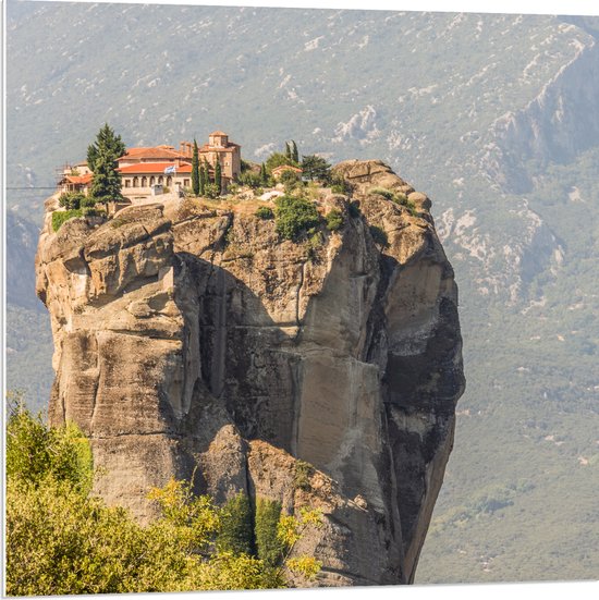 WallClassics - Plaque de Mousse PVC - Bâtiments au Sommet d'une Berg ...