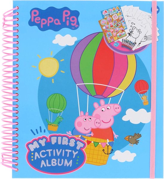 Peppa Pig Activity Album - Met stickers - Waskrijtjes - Kleurplaten ...