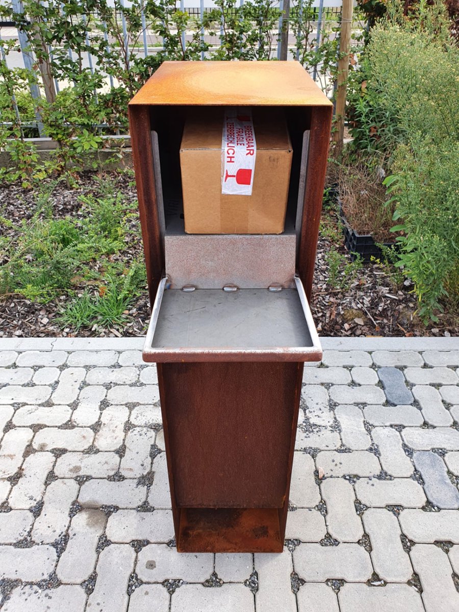 Geroba Brievenbus Pakun - Cortenstaal - Brievenbus voor pakjes | bol