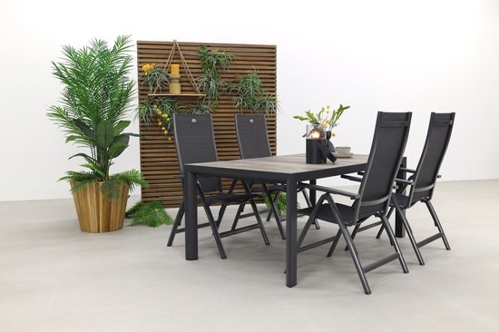 Hartman Roma/Kings verstelbare tuinset antraciet - 180x100 cm. | bol.com