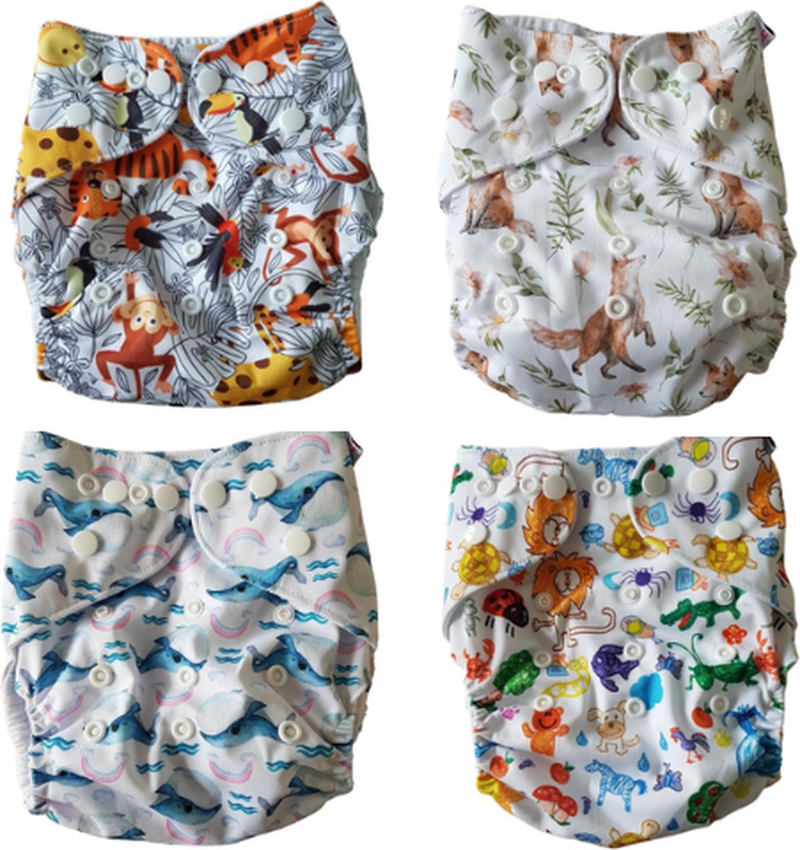 Pocketluier Bababoe Voordeelset Unisex Happy Animals / Pocket luier ...