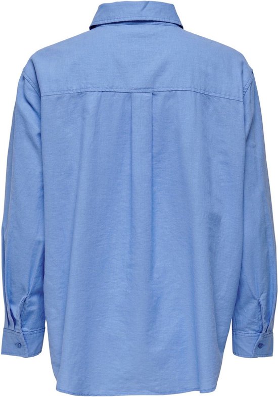 Only ONLTOKYO LINEN BLEND SHIRT - Provence Light Blue | bol.com