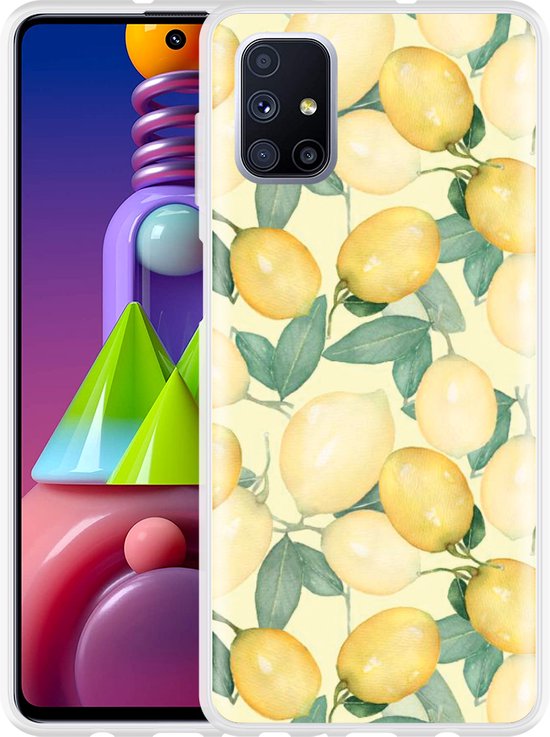 Samsung Galaxy M51 Hoesje Lemons - Designed by Cazy | bol.com