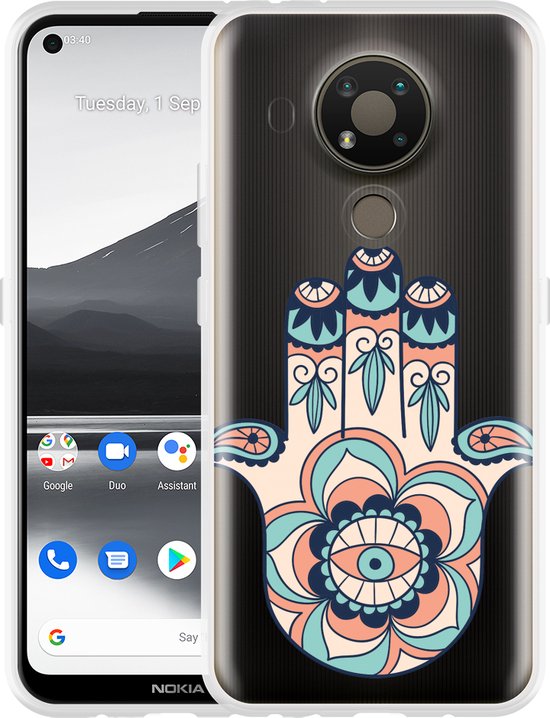 Nokia 3.4 Hoesje Hand Ornament - Designed by Cazy | bol